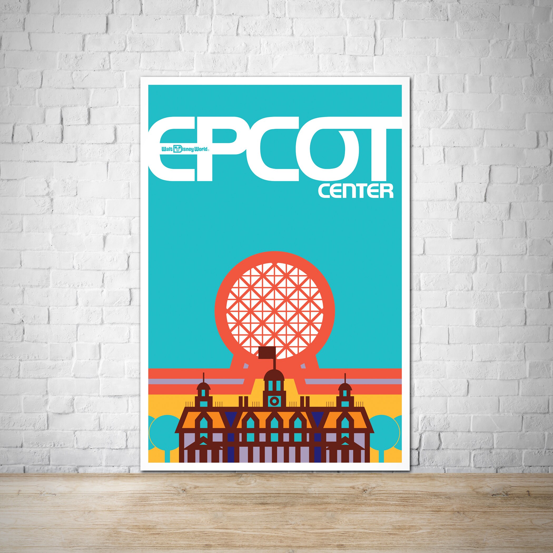 Epcot Vintage Poster, Epcot Center Vintage Disney Print Disneyworld ...
