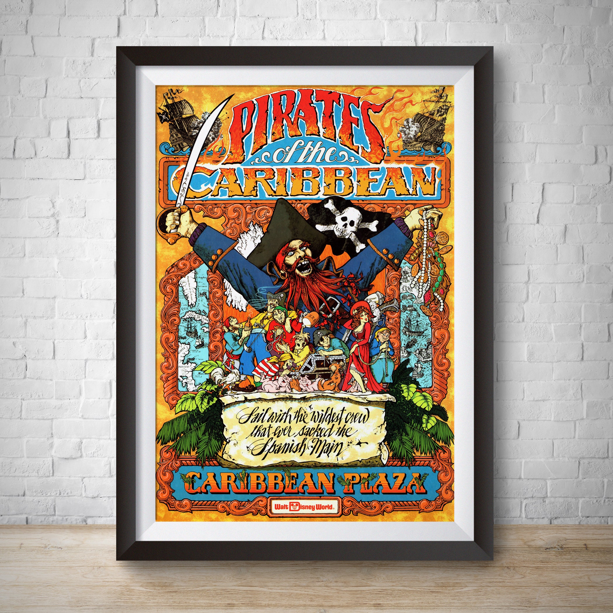 A5 and A6 Sizes Disneyland Print Classic Ride Poster Vintage Disney ...