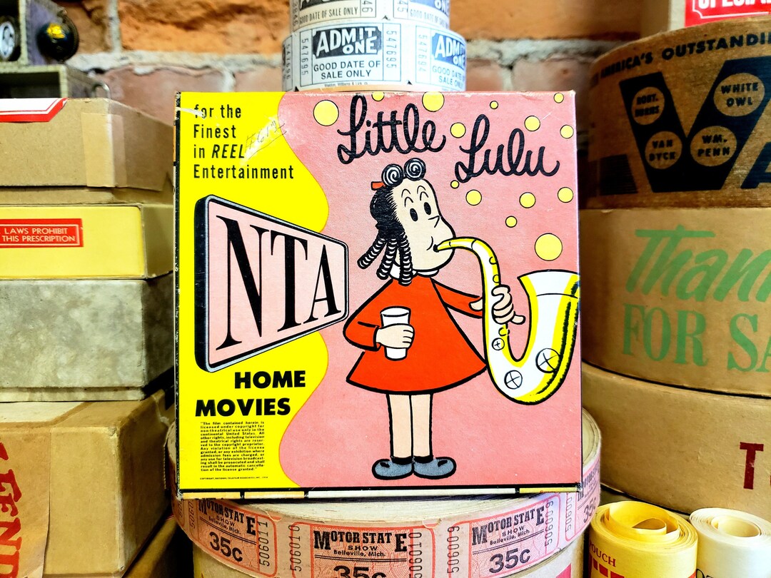 Vintage 1950s Little Lulu NTA Home Movies 8MM Reel Box, Vintage ...