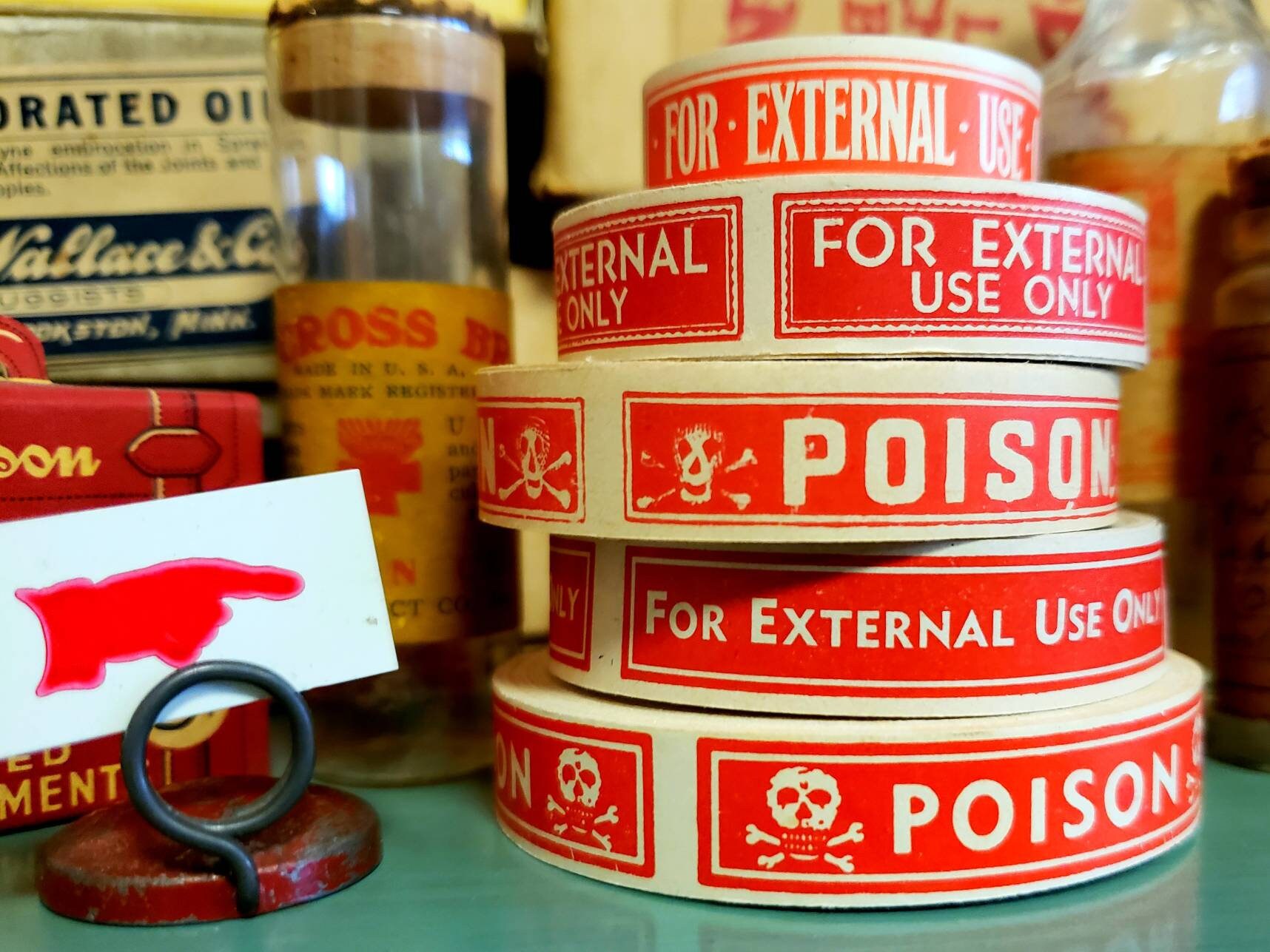Vintage 1930s Poison and External Use Gummed Pharmacy Prescription ...