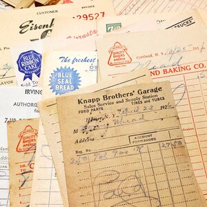 Vintage Invoices & Receipts Assortment - Etsy