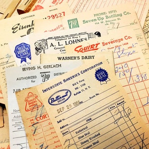 Vintage Invoices & Receipts Assortment - Etsy
