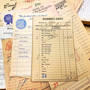Vintage Invoices & Receipts Assortment - Etsy