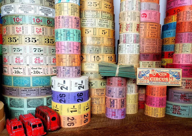 Vintage Ticket Roll Collection | Etsy