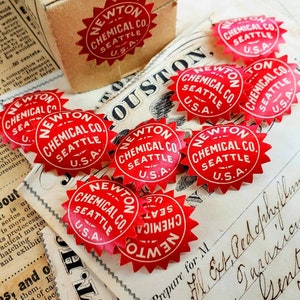 1920s Newton Chemical Co. Label Seals - Etsy