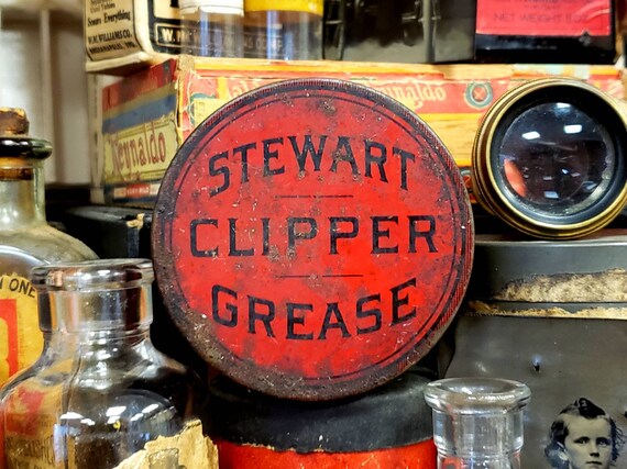 Antique Stewart Clippers Grease Tin | Etsy