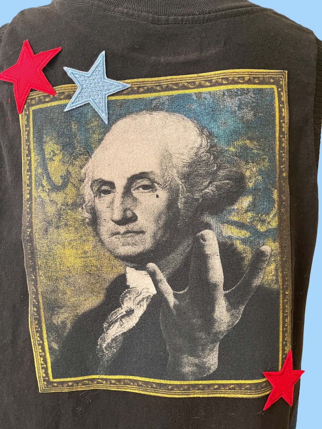 Patriotic American Flag Dress With Ganster George Washington Large - Etsy
