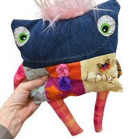 Handmade Monster Plush Toy: Recycled Fabric Kids Doll - Etsy