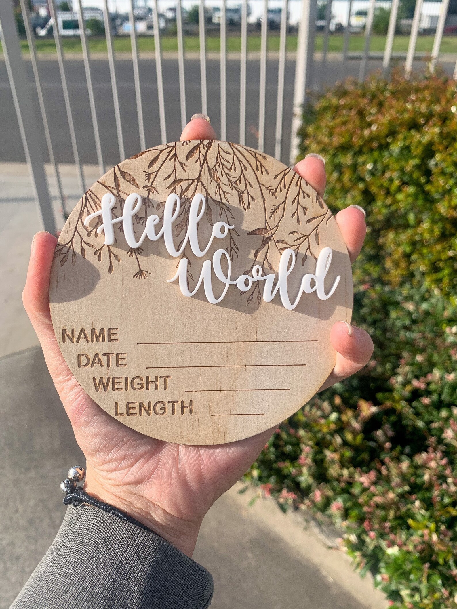 Hello World Birth Announcement Sign Baby Announcement Sign | Etsy