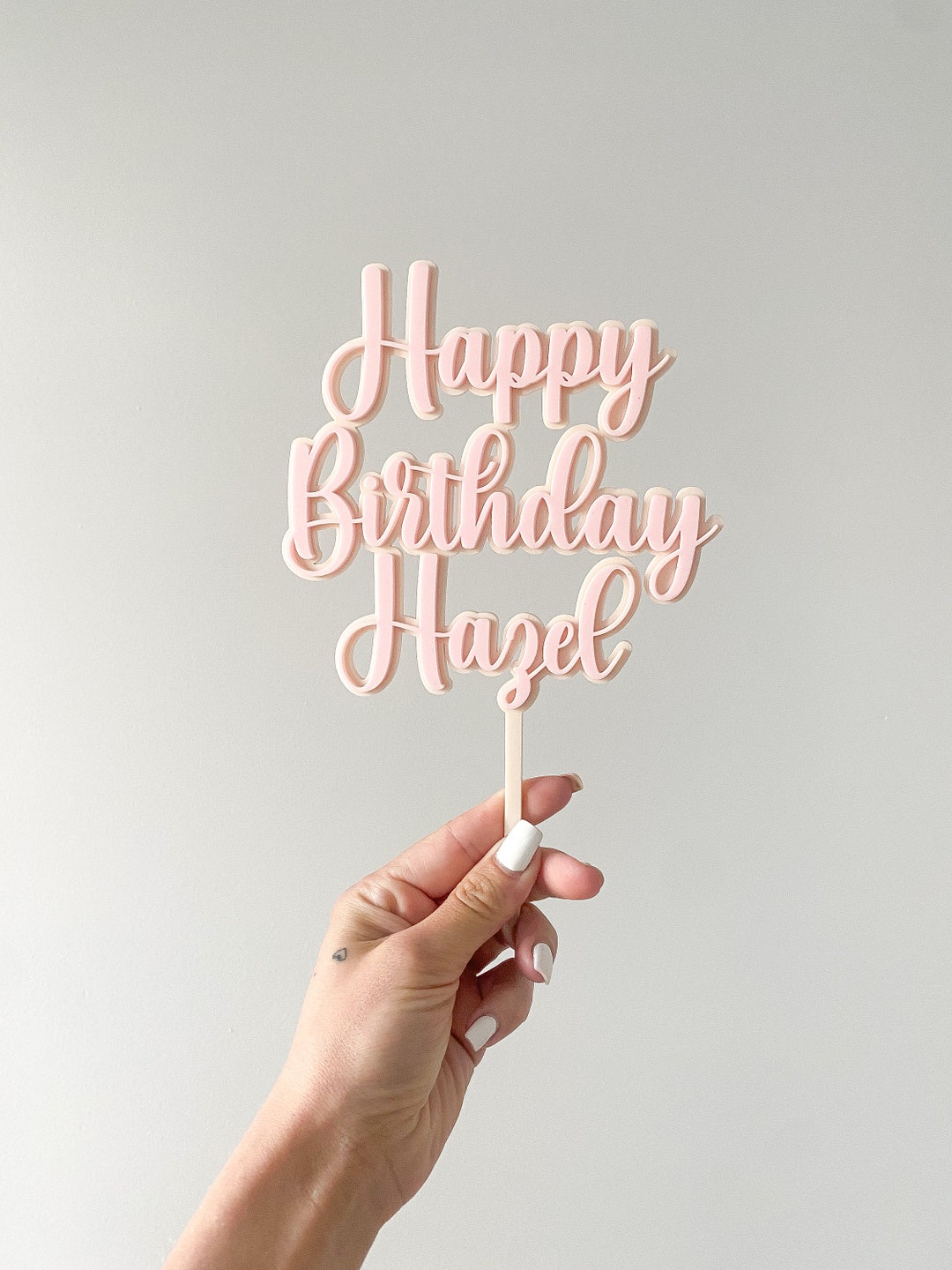 Double Layer Acrylic Cake Topper | Personalised | Create Your Own ...