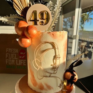 Line Art Women's Face Silhouette / Women’s Face Cake Topper / Lady’s ...