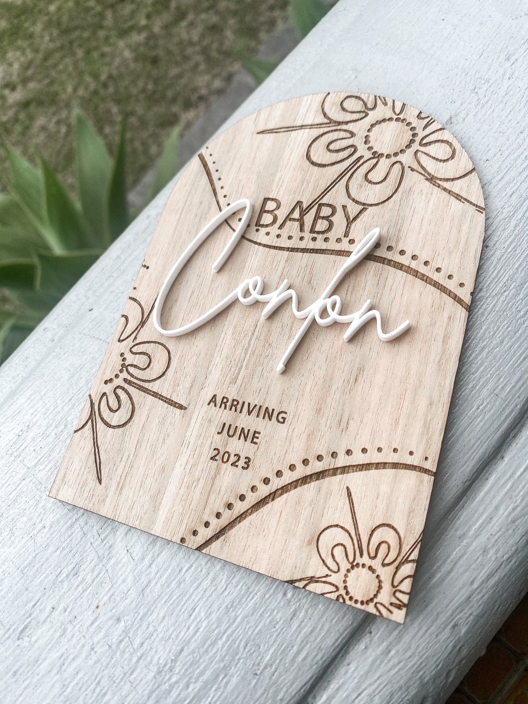 Hello World Birth Announcement Sign | Baby Announcement Sign | First ...