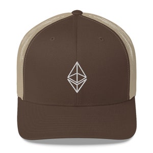 Ethereum Crypto ETH Cryptocurrency Hat Embroidered Mesh Back Trucker ...