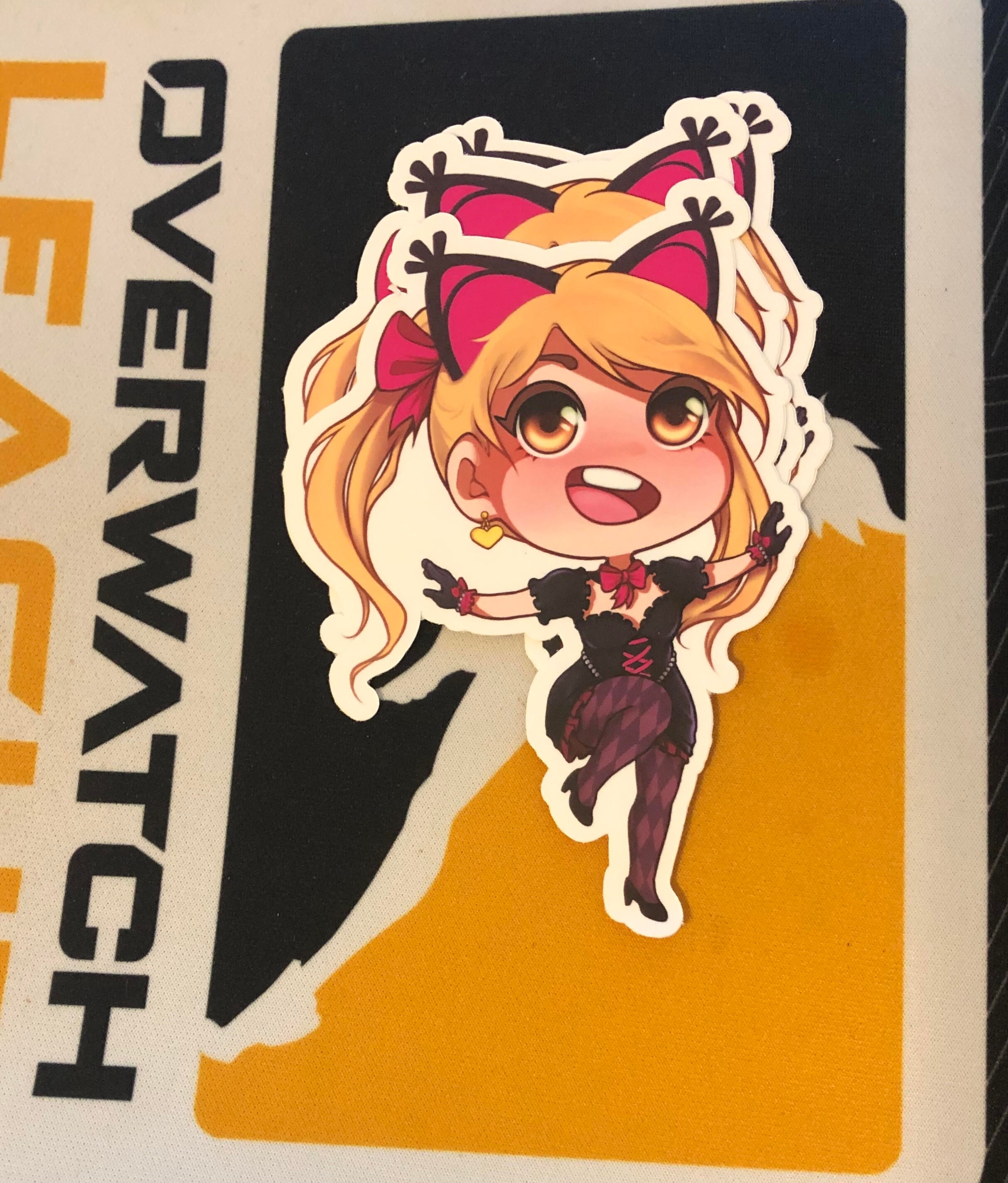 Overwatch Black Cat D.va Sticker - Etsy UK