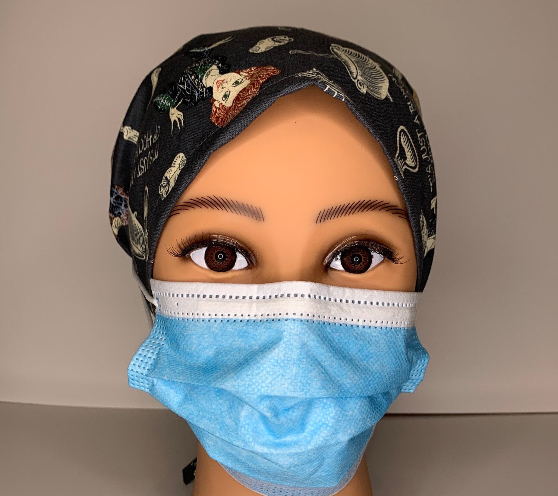 Hocus Pocus Magic Inspired Surgical Scrub Cap With Buttons - Etsy Ireland
