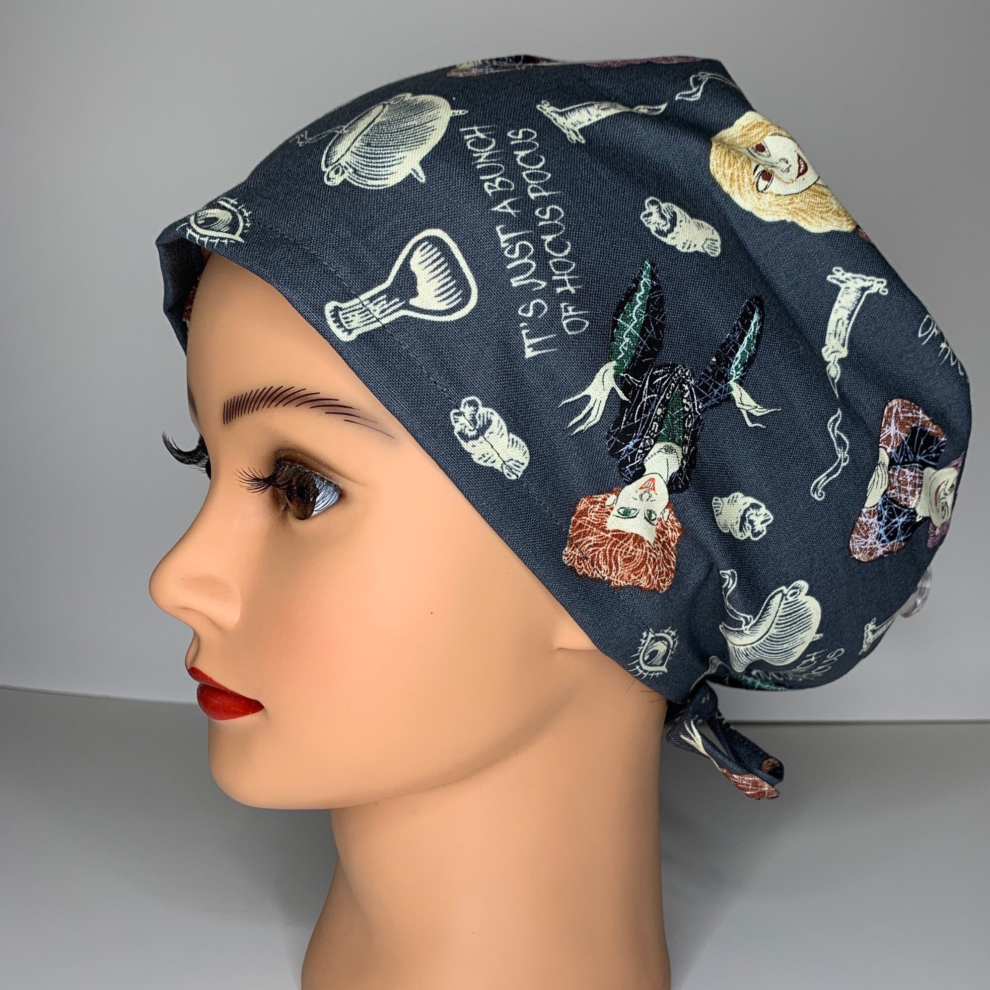 Hocus Pocus Magic Inspired Surgical Scrub Cap With Buttons - Etsy Ireland