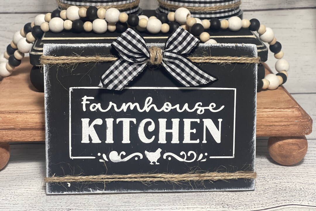 Rustic Farmhouse Wood Kitchen Sign, Tiered Tray Decor, Farmhouse Decor ...