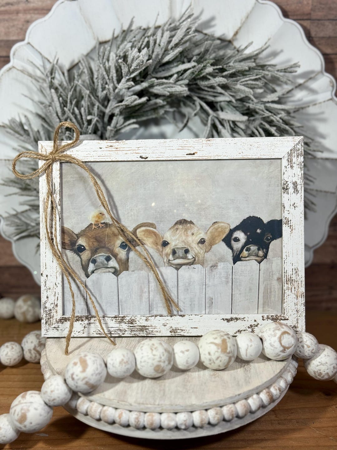 Farmhouse Calf Trio Farmhouse Kitchen Sign | Rustic Distressed | 8"x6 ...