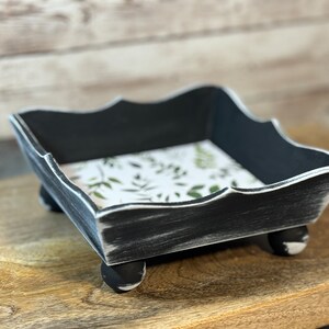 Farmhouse Handmade Black Distressed Riser/tray Riser Plant, Candle ...