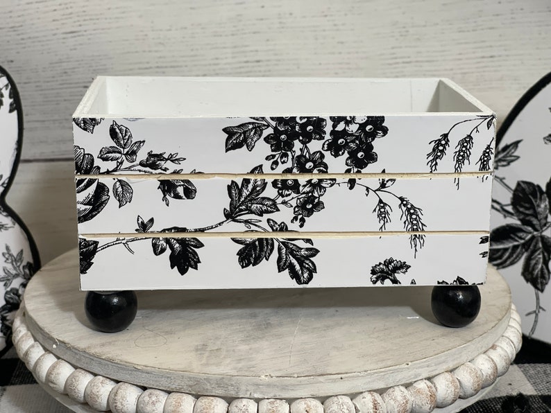 Farmhouse Decorative Wooden Decoupaged Crate for Cocoa/coffee Bars ...