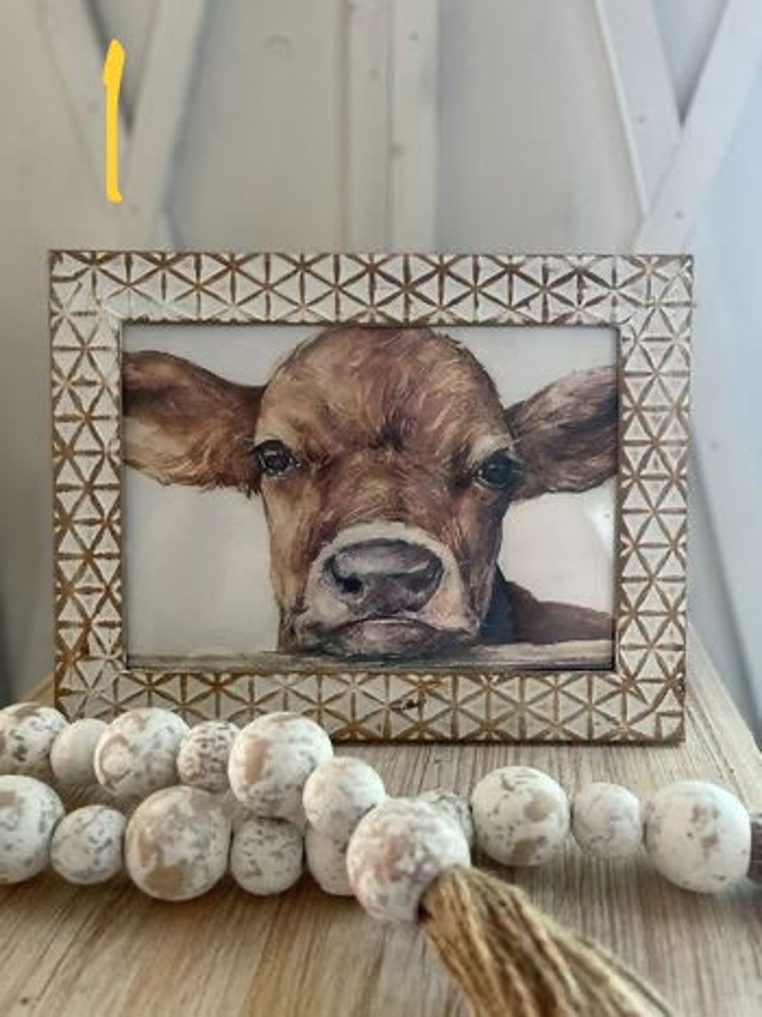 Calf Farmhouse Picture Frame | Rustic Distressed Decor - Etsy
