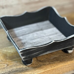 Farmhouse Handmade Black Distressed Riser/tray Riser Plant, Candle ...