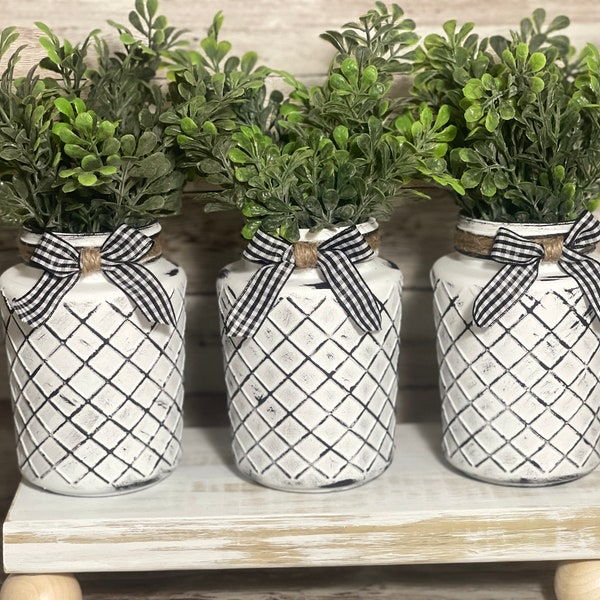 Vases on Tray Black - Etsy