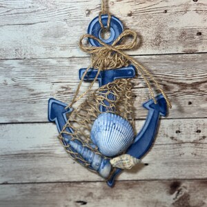 Wooden Anchor With Rope, Wooden Anchor, Anchor Decor, Nautical Nursery ...