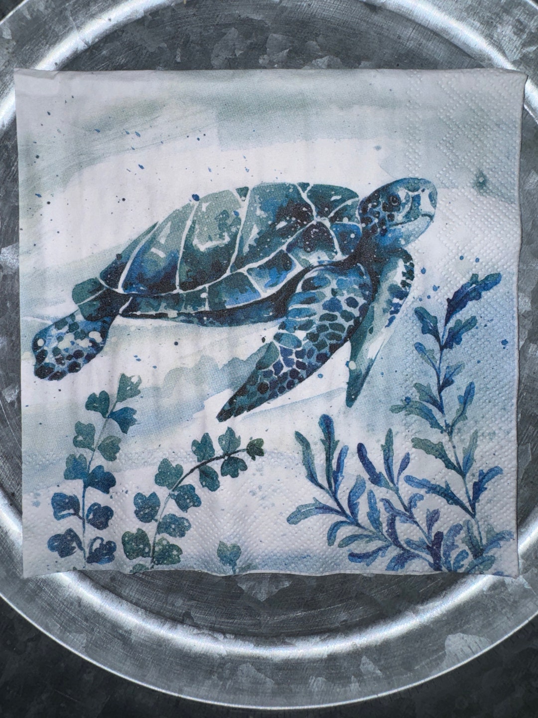 Summer, Beach, Nautical, Coastal, Oceanic, Sea Turtle Decoupage Napkins ...