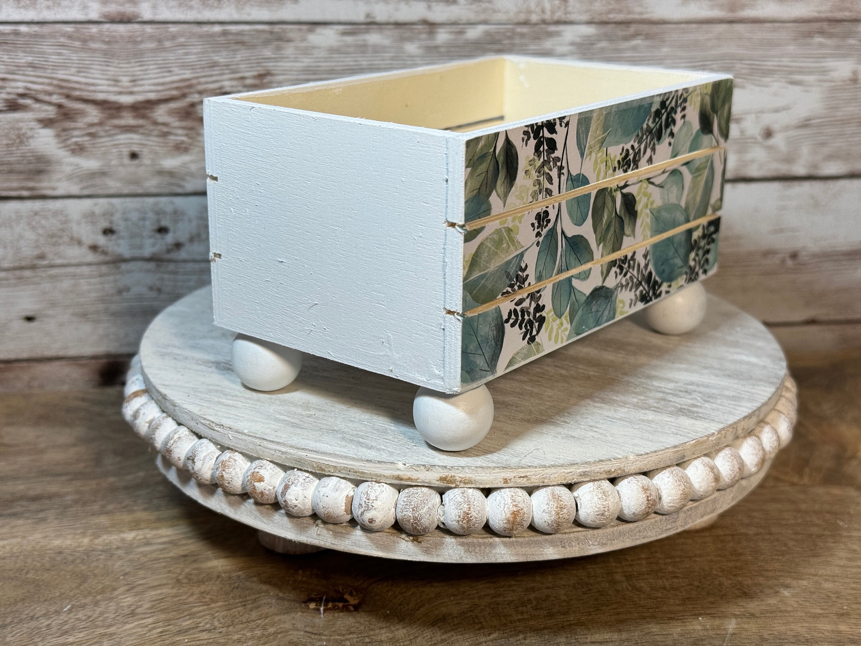 Greenery Handmade Wood Crate Riser Great for Coffee/tea or Cocoa Bars ...