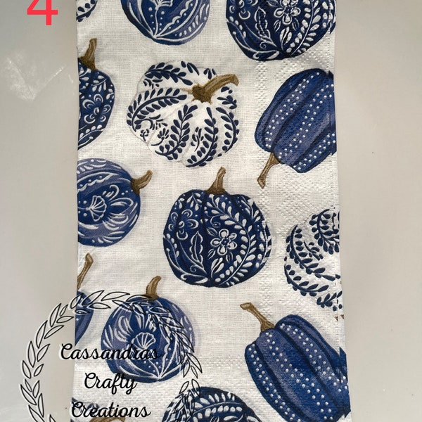Blue Paper Napkins - Etsy