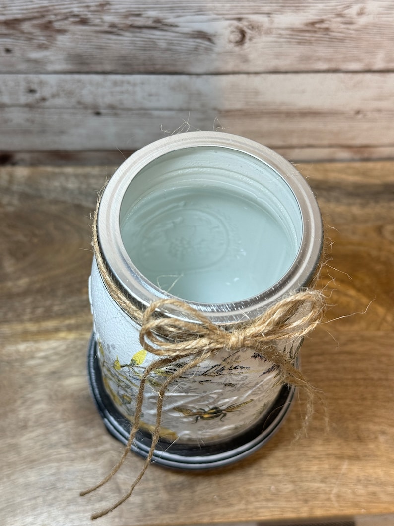 Decoupage Honey Bee Mason Jar Vase: Rustic Farmhouse Decor - Etsy