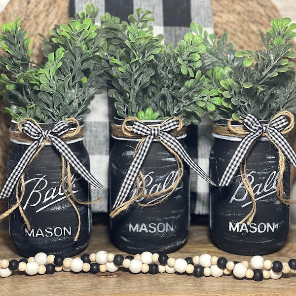 Distressed Mason Jar - Etsy