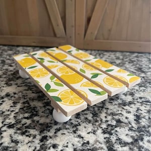 Farmhouse Lemon Wood Pallet Riser, Soap Dish, Tiered Tray Riser ...