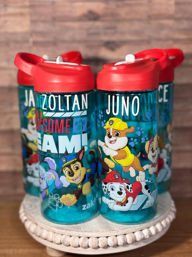 Zak Designs Paw Patrol Flip Straw Cup Personalized 16.5 Oz. - Etsy