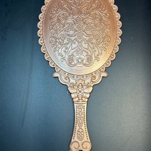 Plastic Fancy Handheld Mirror,metallic Hand Painted, Gold,pewter ...