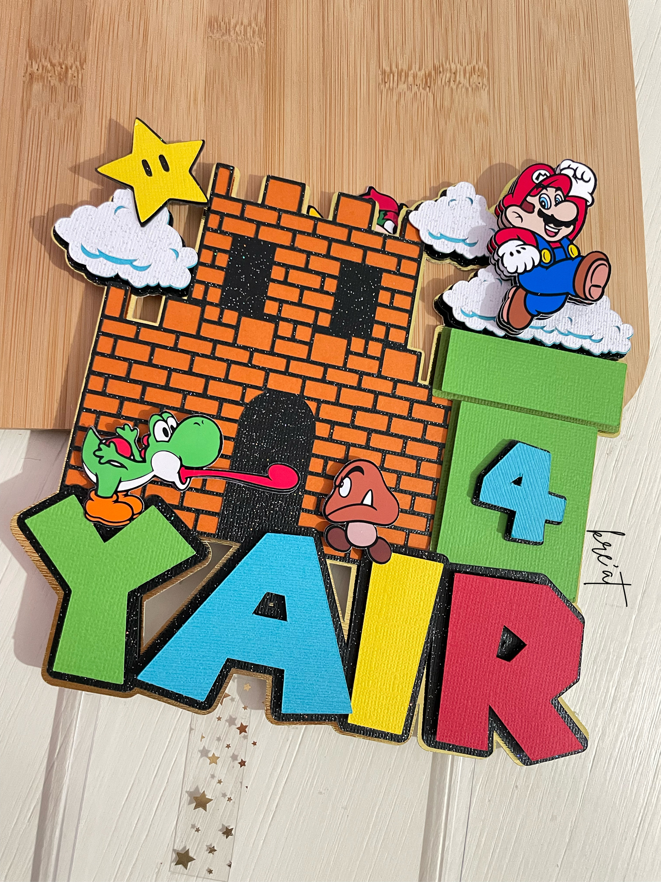 Super Mario Bros Cake Topper Bowser Castle Cake Topper Mario Bros Party ...