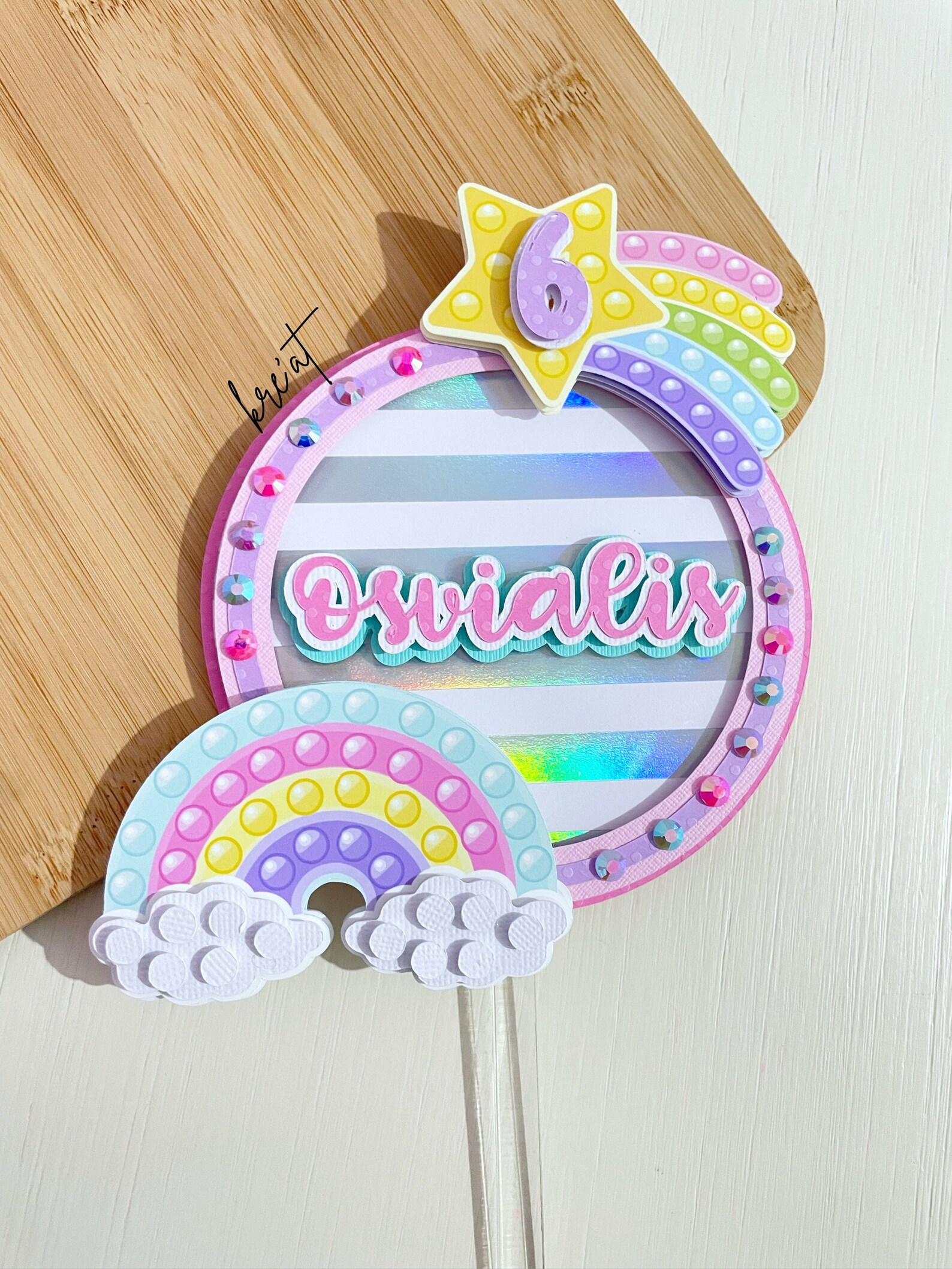 Pop It Cake Topper Pop It Birthday Party Custom Birthday - Etsy