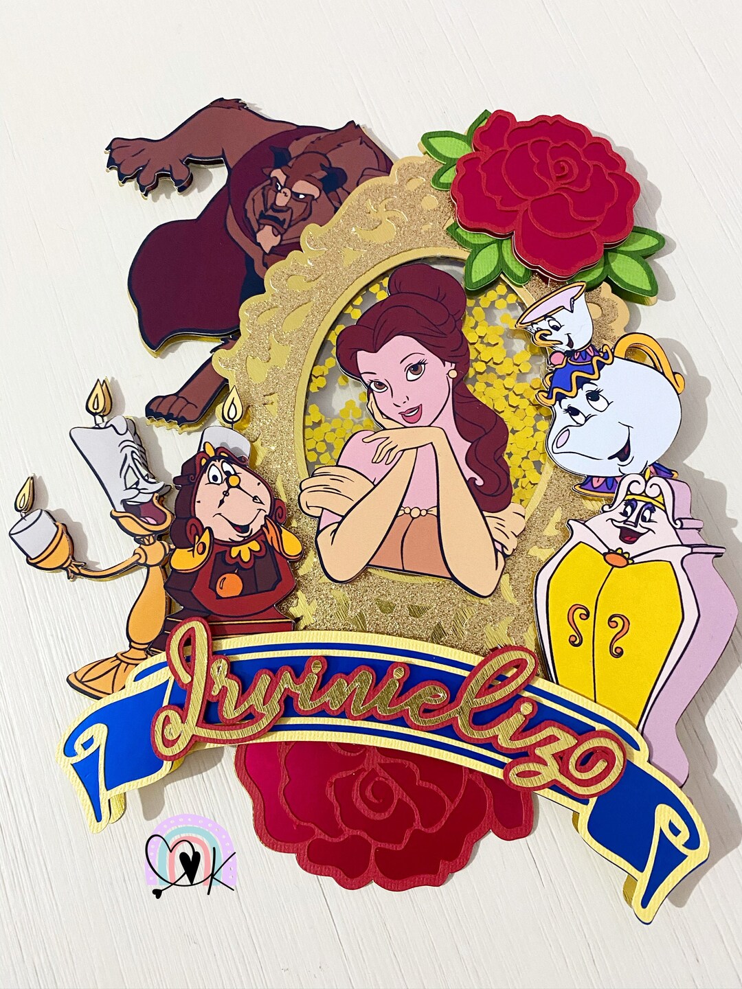Beauty and the Beast Cake Topper - Etsy