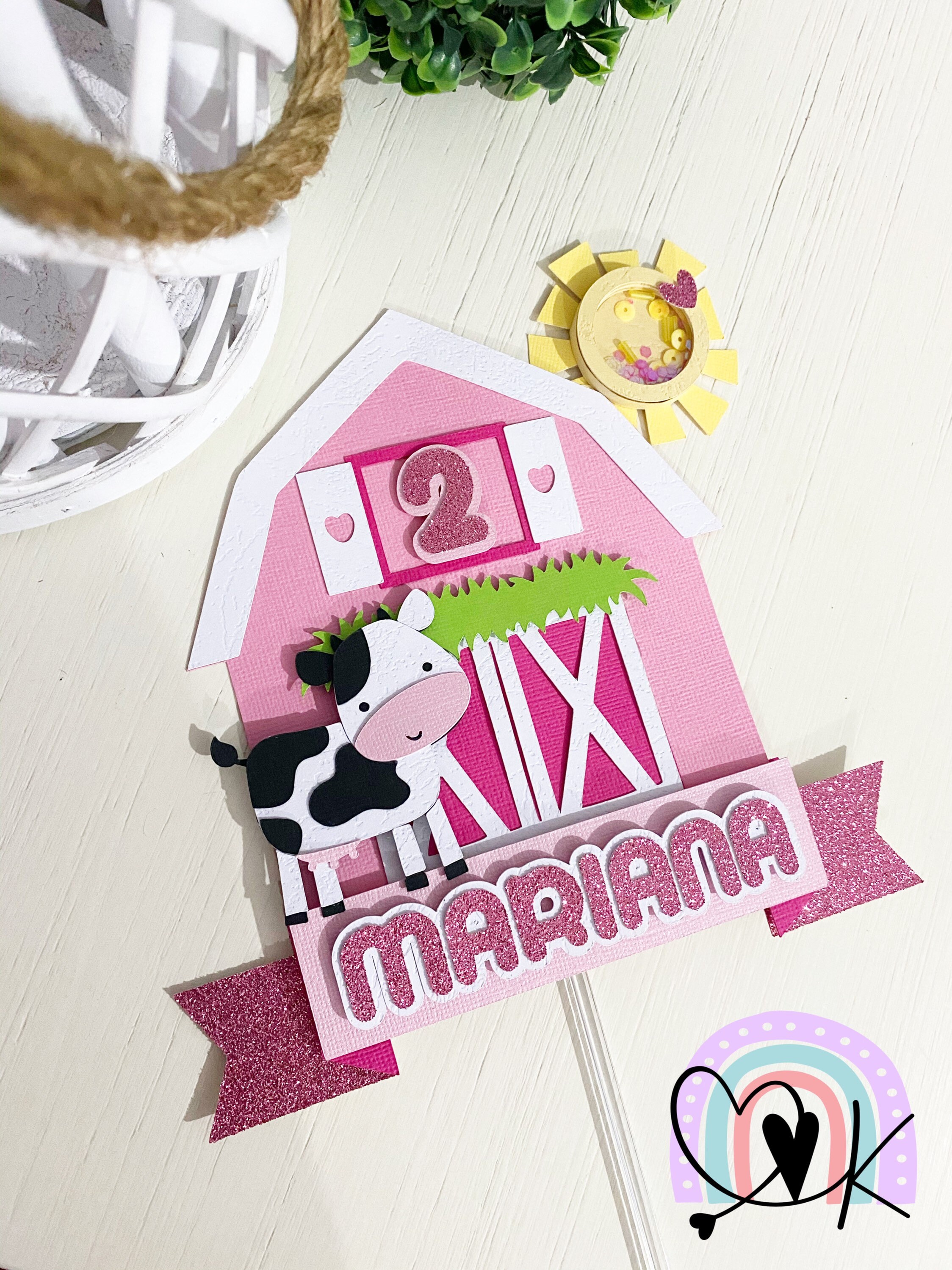 Farm Girl Cake Topper Vaca Lola Cake Topper Vaca Lola | Etsy