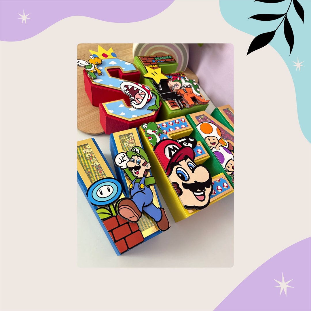Mario Bros 3D Letters/numbers Mario Bros Party Mario Bros Birthday ...