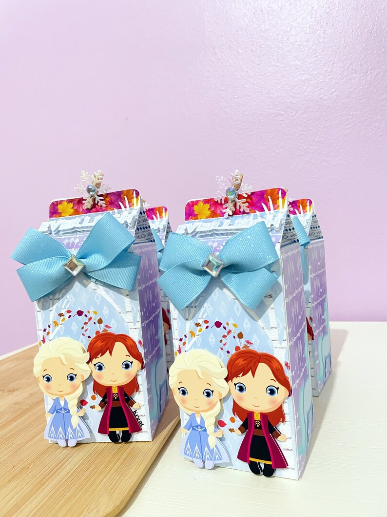 Frozen Inspired Milk Boxes Frozen Favor Box Frozen Candy - Etsy