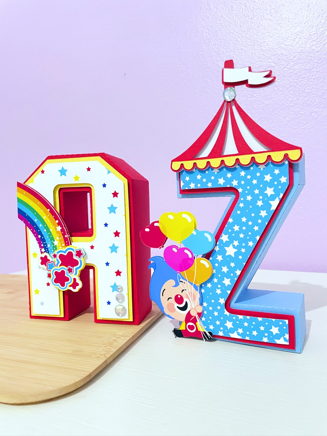 Plim Plim 3D Letters or Numbers Plim Plim Birthday Decor Plim Plim ...