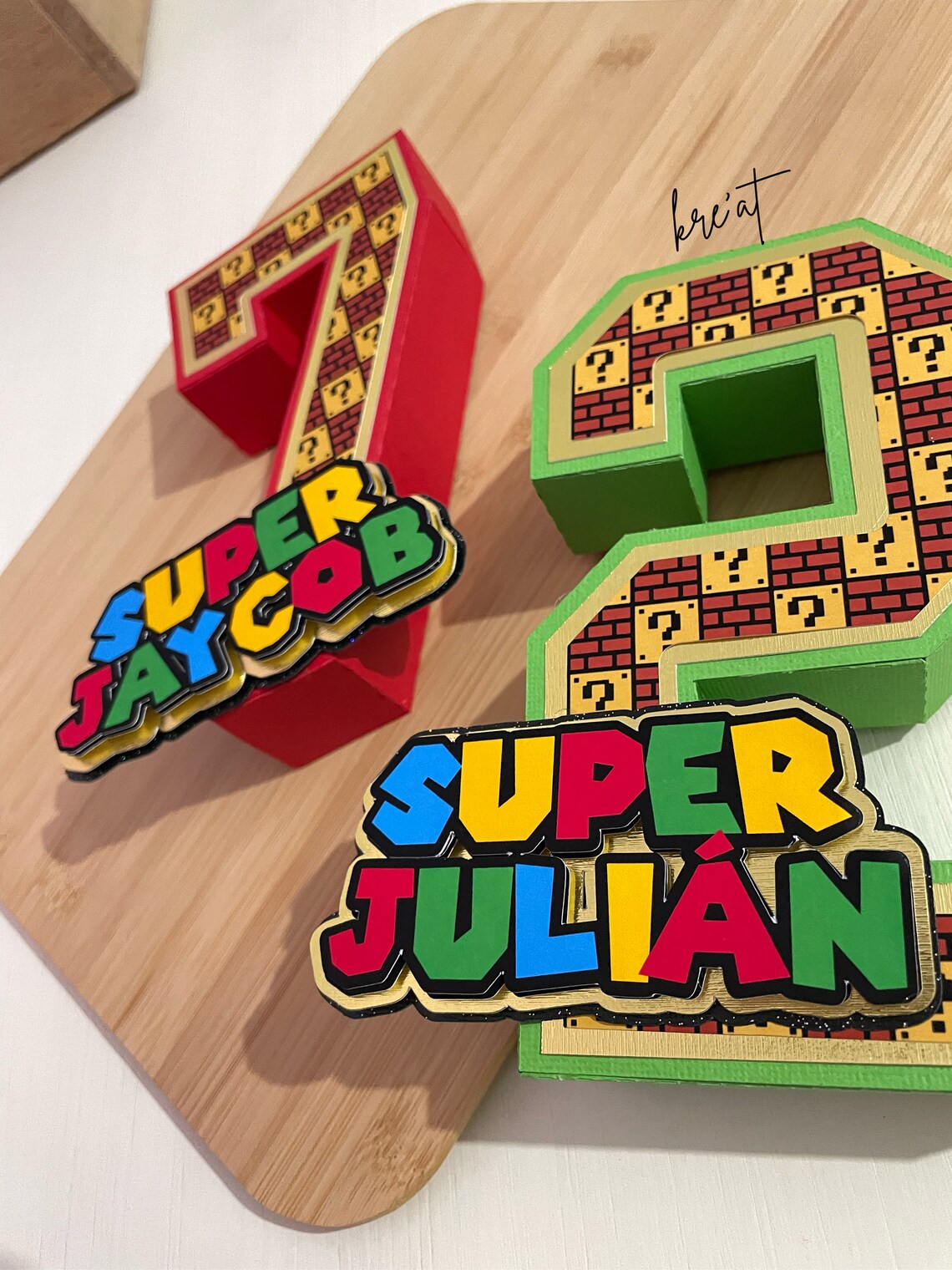 Mario Bros 3D Letters/numbers Mario Bros Party Mario Bros - Etsy
