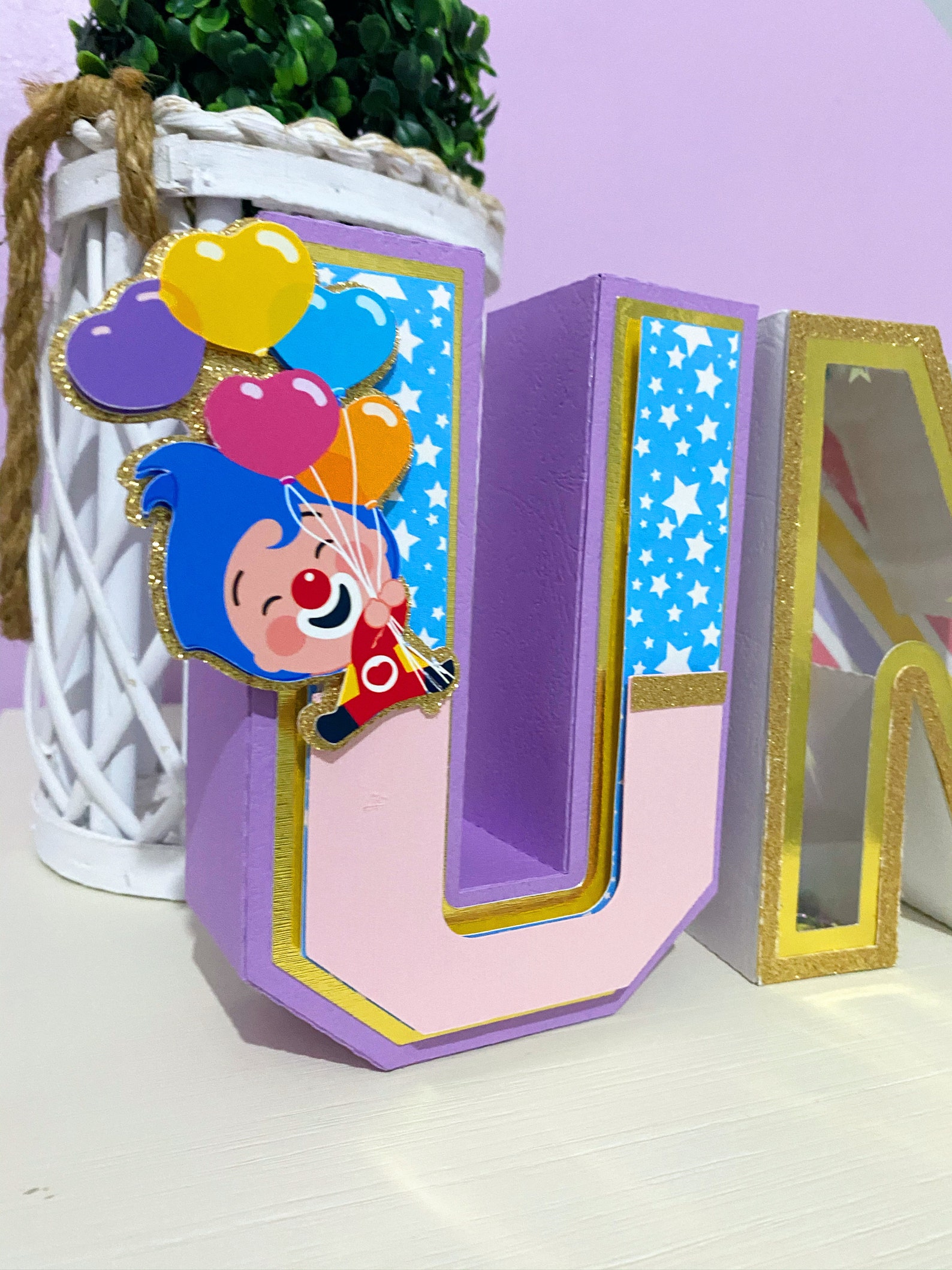 Plim Plim Birthday Theme Plim Plim 3D Letters Plim Plim Girl - Etsy España