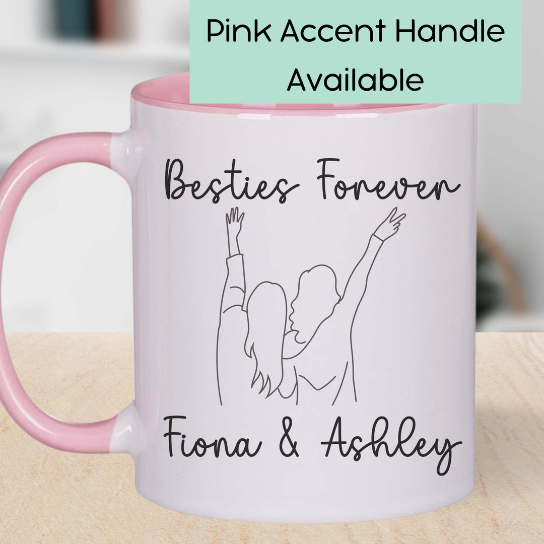 Custom Besties Forever Mug Gift for Her, Personalized Best Friend ...