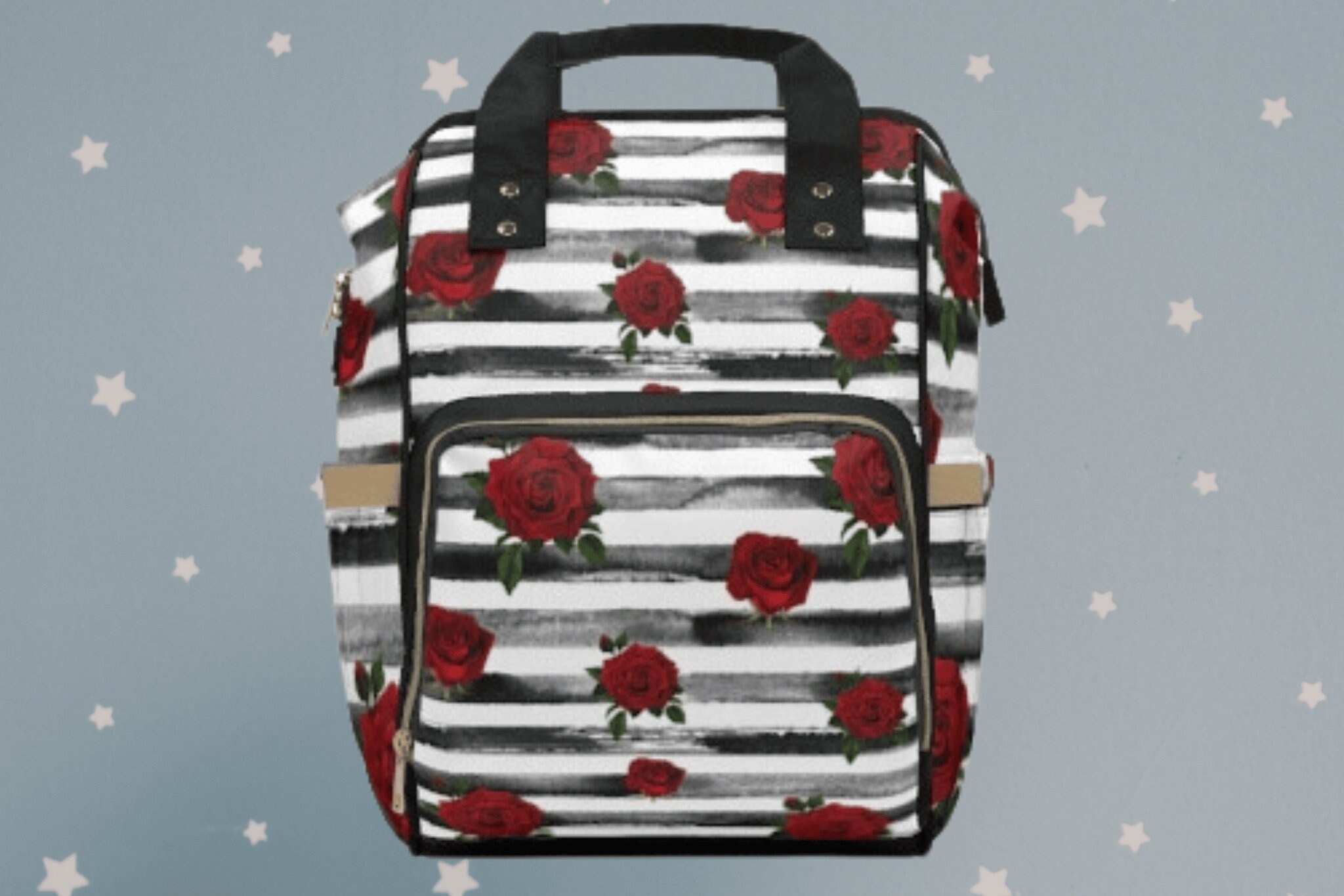 Black and White Stripe Gothic Travel Bag Emo Baby Shower Gift for ...