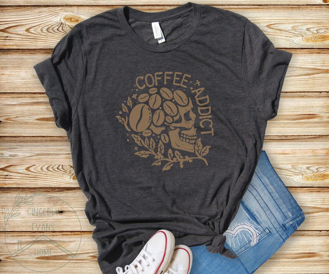 Coffee Bean Addict Tee Shirt Funny Espresso Lovers Birthday Gift for ...