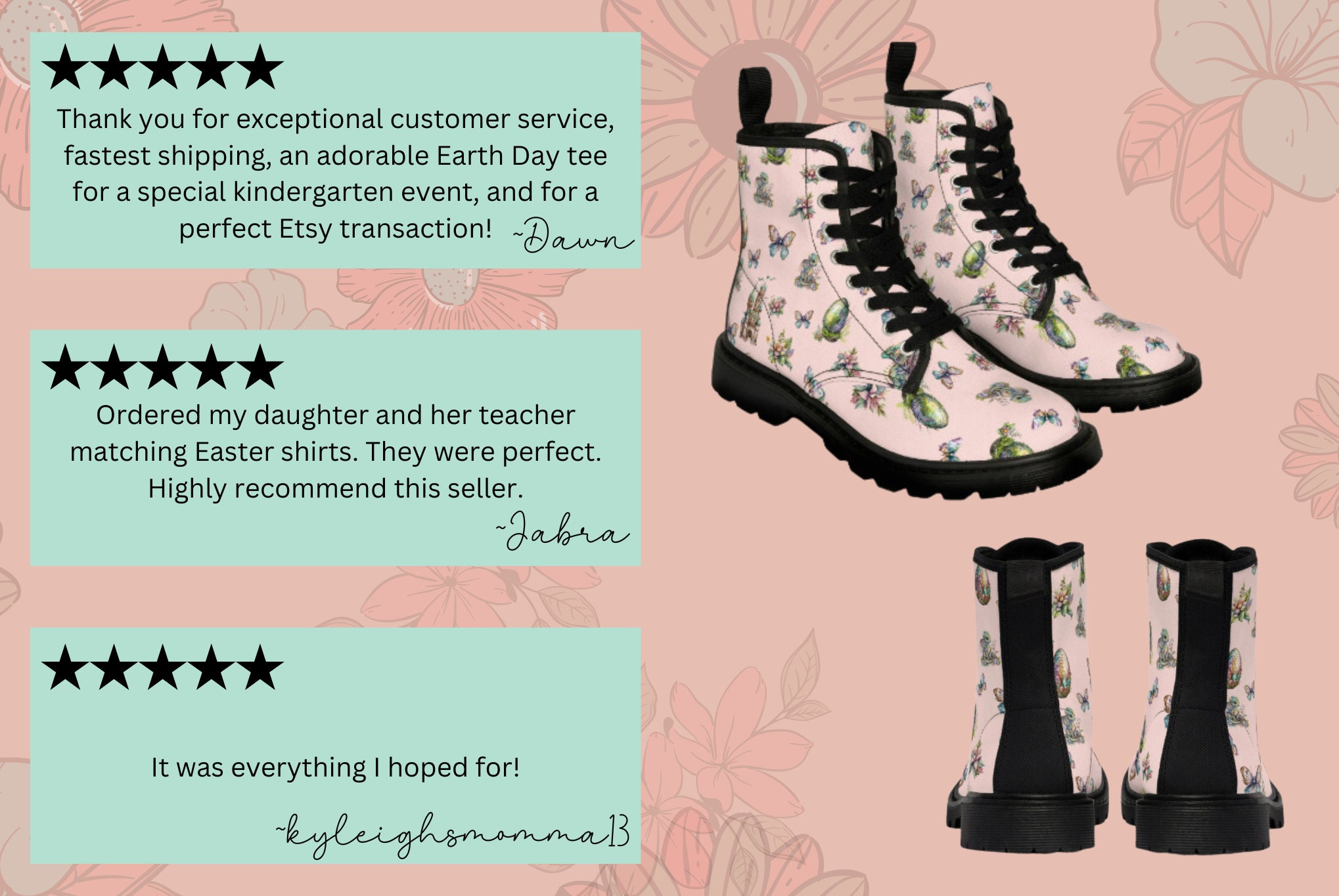 Pastel Pink Dragon Canvas Boots Fantasy Goth Shoes Mythical Castle ...