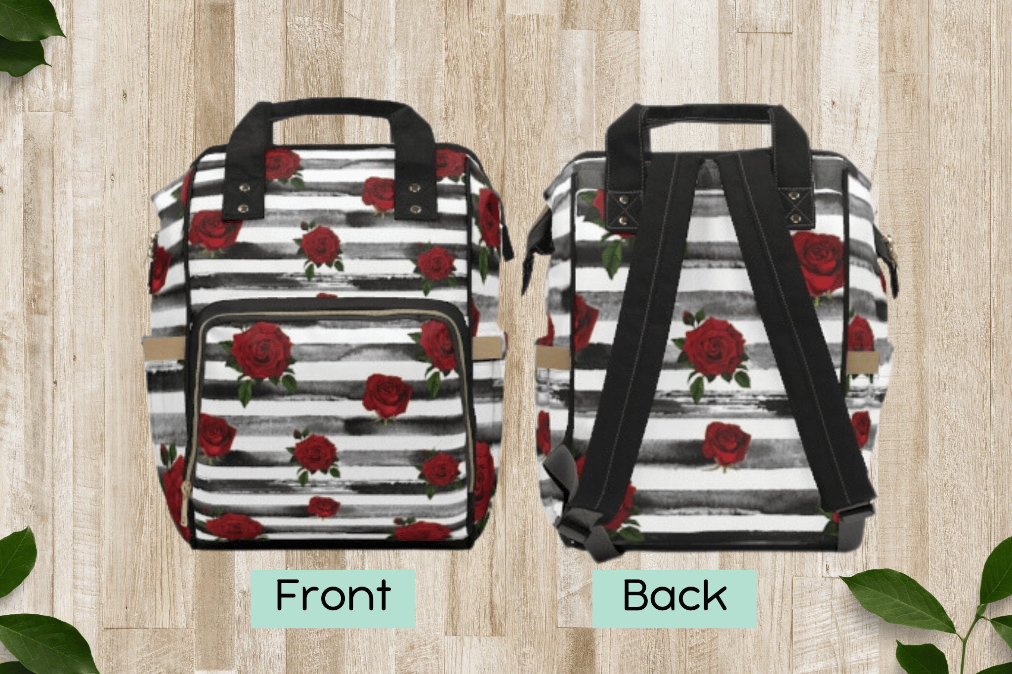 Black and White Stripe Gothic Travel Bag Emo Baby Shower Gift for ...